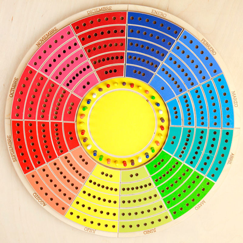 Calendario circular permanente de madera de Fizz Ideas - envío 24/48 h ...